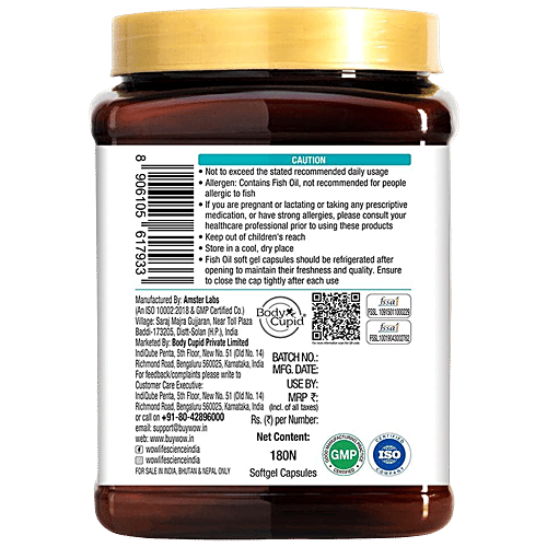 Buy WOW Life Science Omega-3 1300 mg Capsule With Fish Oil - Sup Online ...