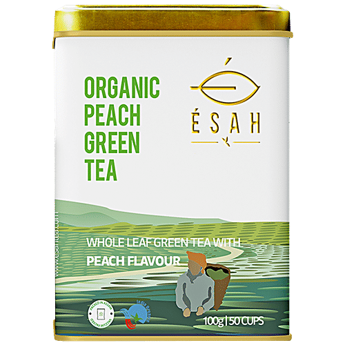 Buy Esah Tea Organic Peach Green Tea - 100% Natural, Refreshing ...