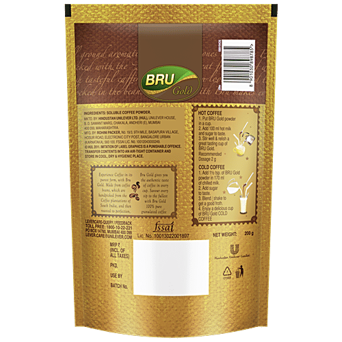 Buy BRU Gold Coffee - 100% Pure, Rich In Taste & Aroma Online at Best ...
