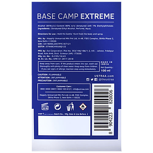 Buy Ustraa Base Camp Extreme Eau De Parfum - Long-Lasting Fragrance ...