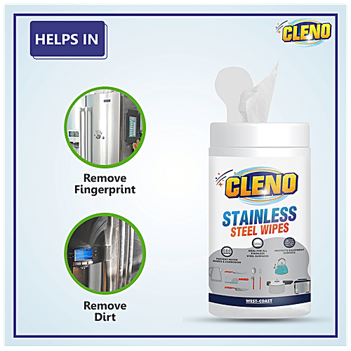 Buy Cleno Stainless Steel Wet Wipes - Cleanses, Shines & Protects ...
