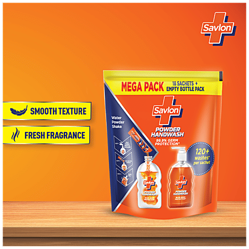Buy Savlon Powder Handwash Mega Refill Pack - Provides 99.9% Germ ...