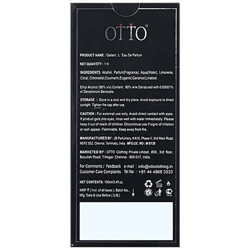 Buy OTTO Eau De Perfume - Gallant, Long-Lasting Fragrance, For Men ...