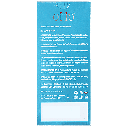 Buy OTTO Eau De Perfume - Oceano, Long-Lasting Fragrance, For Men ...