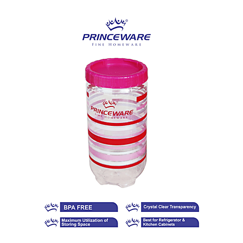 Buy Princeware Stack & Lock Jar - Dishwasher Safe, Airtight - Pink ...
