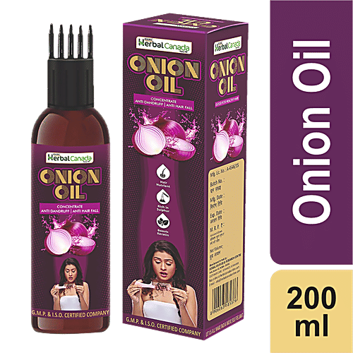 Buy Herbal Canada Onion Oil Concentrate For Hair Growth & Hair Fall Control - Anti-Dandruff ...