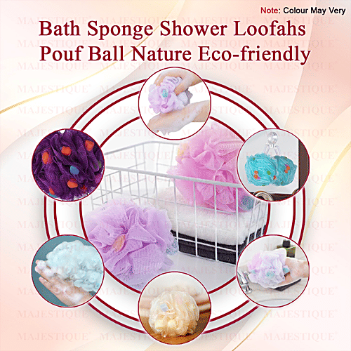 Buy MAJESTIQUE Loofah With Active Spheres BA 201 For Exfoliation Of ...