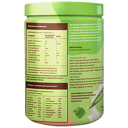 Buy Origin Nutrition Daily Vegan Protein - Natural, Non-GMO, No Added ...