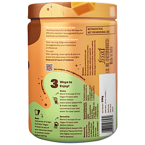 Buy Origin Nutrition Daily Vegan Protein - Natural, Non-GMO, No Added ...