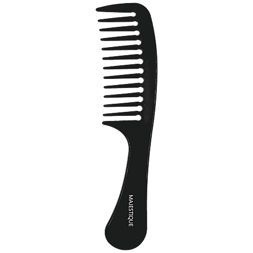 Buy MAJESTIQUE Hair Detangling Comb With Handle - Round Teeth, Sturdy ...