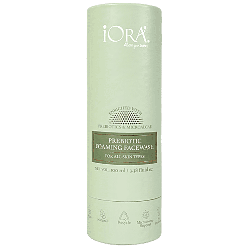 Buy iORA Prebiotic Foaming Facewash With Silicone Brush - Organic Cleanser, No Parabens Online ...