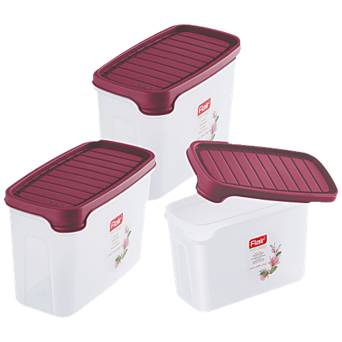 Buy Flair Storage Container - Smart Design, Rectangle, Maroon, BPA Free ...