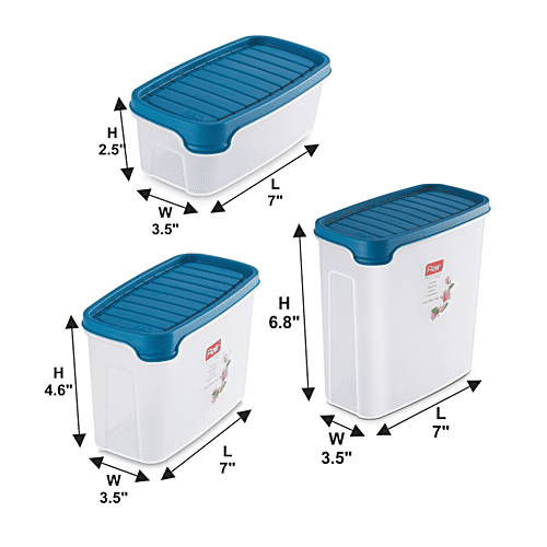 Buy Flair Storage Container - Smart Design, Rectangle, Blue, BPA Free ...