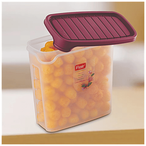 Buy Flair Storage Container - Smart Design, Rectangle, Maroon, BPA Free ...