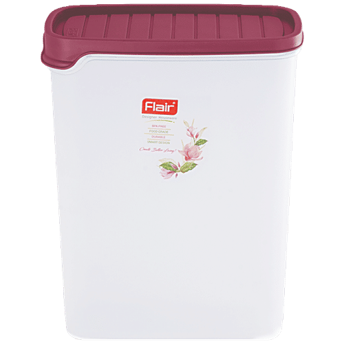 Buy Flair Plastics Storage Container - Smart Design, Rectangle, Maroon ...
