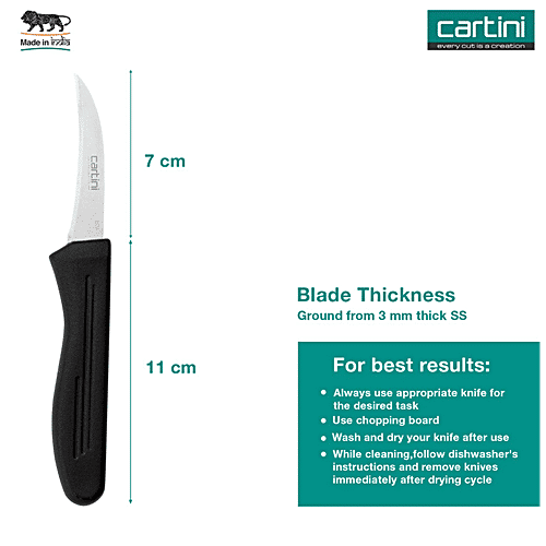 Buy Cartini by Godrej Paring Knife 7145 For Kitchen - Stainless Steel ...