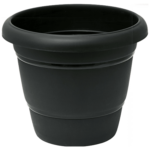 Buy NATURES PLUS Flower Pot 100 - Black, Plastic, Durable & Sturdy ...
