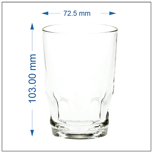 Buy Yera Glass Tumbler - Conical, Food Grade, Odour & Stain Free Online ...