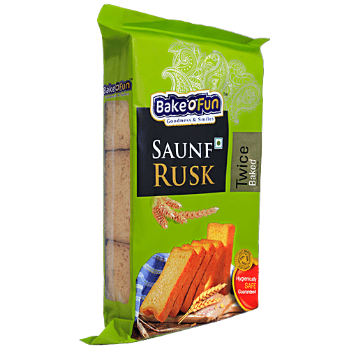 Buy Bake O Fun Saunf Rusk - Premium, Twice Baked, Healthy Online at ...