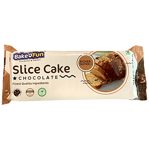 Buy Bake O Fun Slice Cake - Chocolate, 100% Pure Veg, Soft & Smooth ...