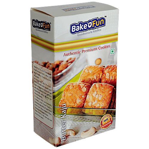 Buy Bake O Fun Butter Kaju Cookies - Authentic, Premium & Fresh, 100% ...