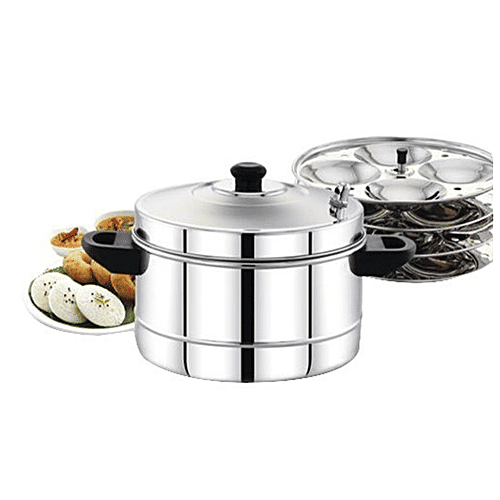 Buy Coconut Stainless Steel Idly Cooker - 4 Plates, 16 Idly, Sturdy ...