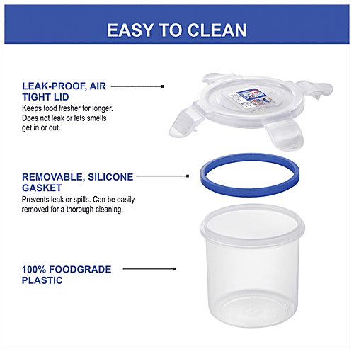 Buy Joyo plastics 4 Side Lock Containers - Transparent, 1002, 9001 ...