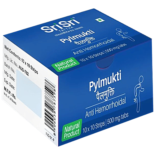 Buy Sri Sri Tattva Pylmukti Tablet 500 mg - Anti-Hemorrhoidal, Controls ...