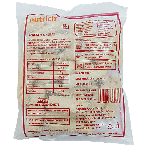 Buy Nutrich Chicken Finger - Ready To Eat Online at Best Price of Rs ...