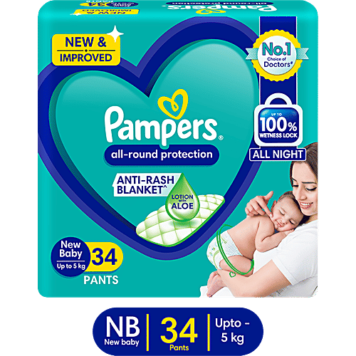 Buy Pampers Diaper Pants - New Born, All Round Protection, Anti-rash ...