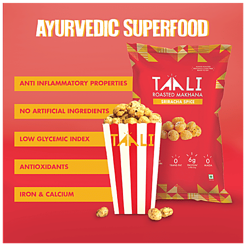 Buy TAALI Roasted Makhana - Sriracha Spice, High In Plant Protein ...