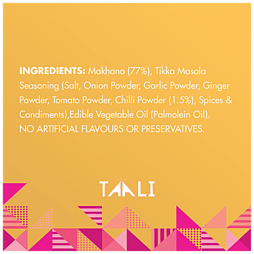 Buy TAALI Roasted Makhana - Tikka Masala, High In Plant Protein, Gluten ...