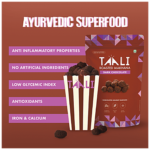 Buy TAALI Roasted Makhana - Dark Chocloate, Plant Protein, Gluten Free ...