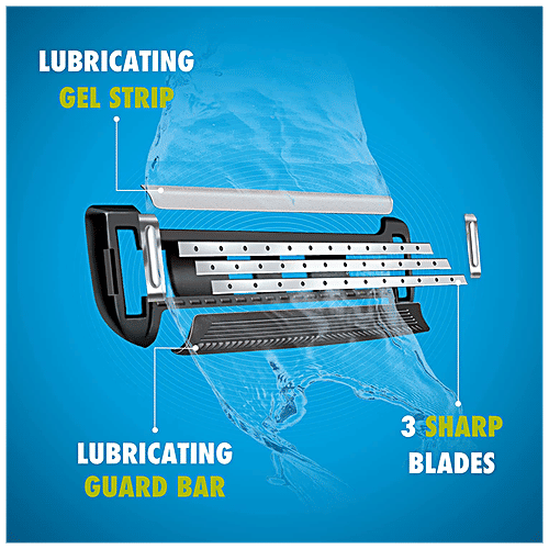 Buy Kloze Advance 3 Razor With 2 Cartridge - Sharp Steel Blade, Rubber ...