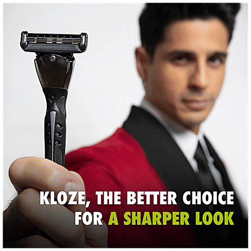 Buy Kloze Advance 3 Razor With 2 Cartridge - Sharp Steel Blade, Rubber ...