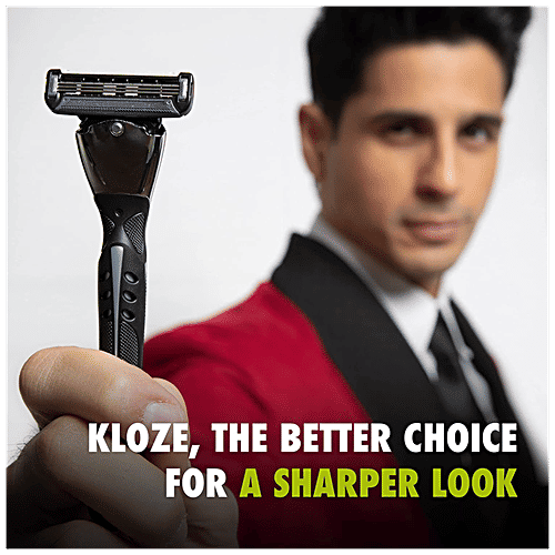 Buy Kloze Advance 5 Razor With 2 Cartridge - Sharp Steel Blade, Rubber ...