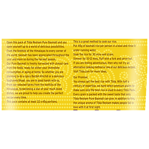 Buy Tilda Resham Pure Basmati Rice - Gluten Free, Long Slender Grain ...