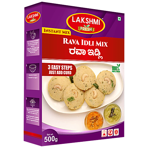 Buy Lakshmi Fresh Rava Idli Instant Mix - Source Of Protein, Rich In ...