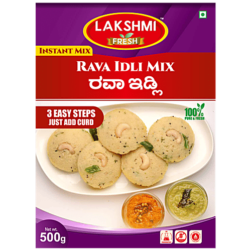 Buy Lakshmi Fresh Rava Idli Instant Mix - Source Of Protein, Rich In ...