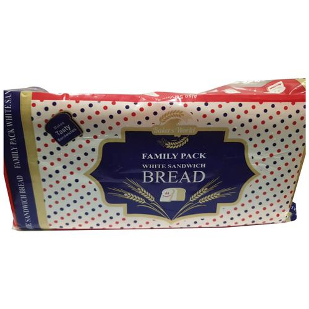 Buy Bakers World White Sandwich Bread Family Pack - Soft, Spongy Online ...