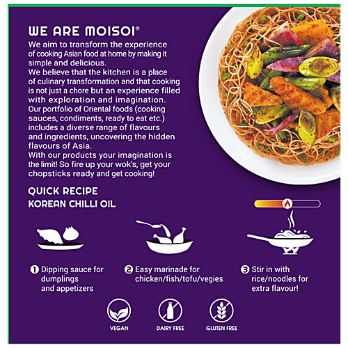 Buy MOI SOI Korean Chilli Oil - Vegan, Used As Spread, Marinade & Dip ...