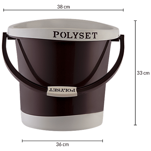 Buy Polyset Ultra Bucket 18 Litres, Brown Online at Best Price of Rs ...