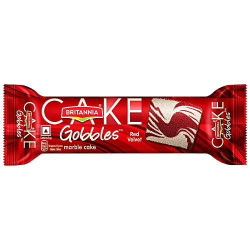 Buy Britannia Gobbles Marble Cake - Red Velvet, Soft & Spongy Online at ...
