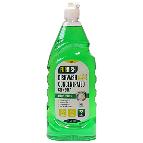 Buy Furbish Dishwash Concentrated Gel + Soap - Removes Odours, Tough On ...