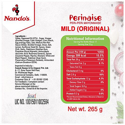 Buy Nandos Perinaise Peri Peri Mayonnaise - Mild Online at Best Price ...