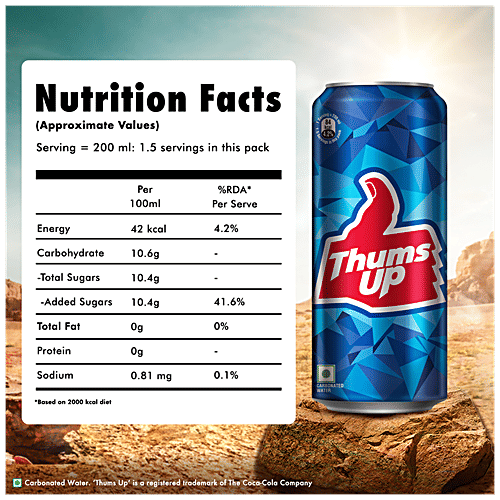 Buy Thums Up Cold Drink - Soft Drink, Strong, Spicy & Fizzy Cold Drink ...