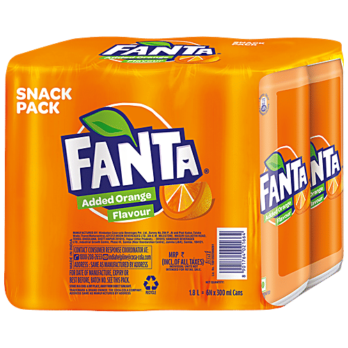 Buy Fanta Orange Flavoured Soft Drink - Snack Pack Online at Best Price ...