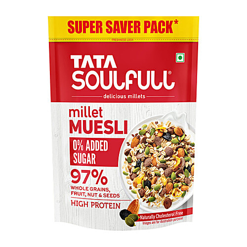 Buy Tata Soulfull Millet Muesli - 0% Added Sugar, Rich In Protein ...