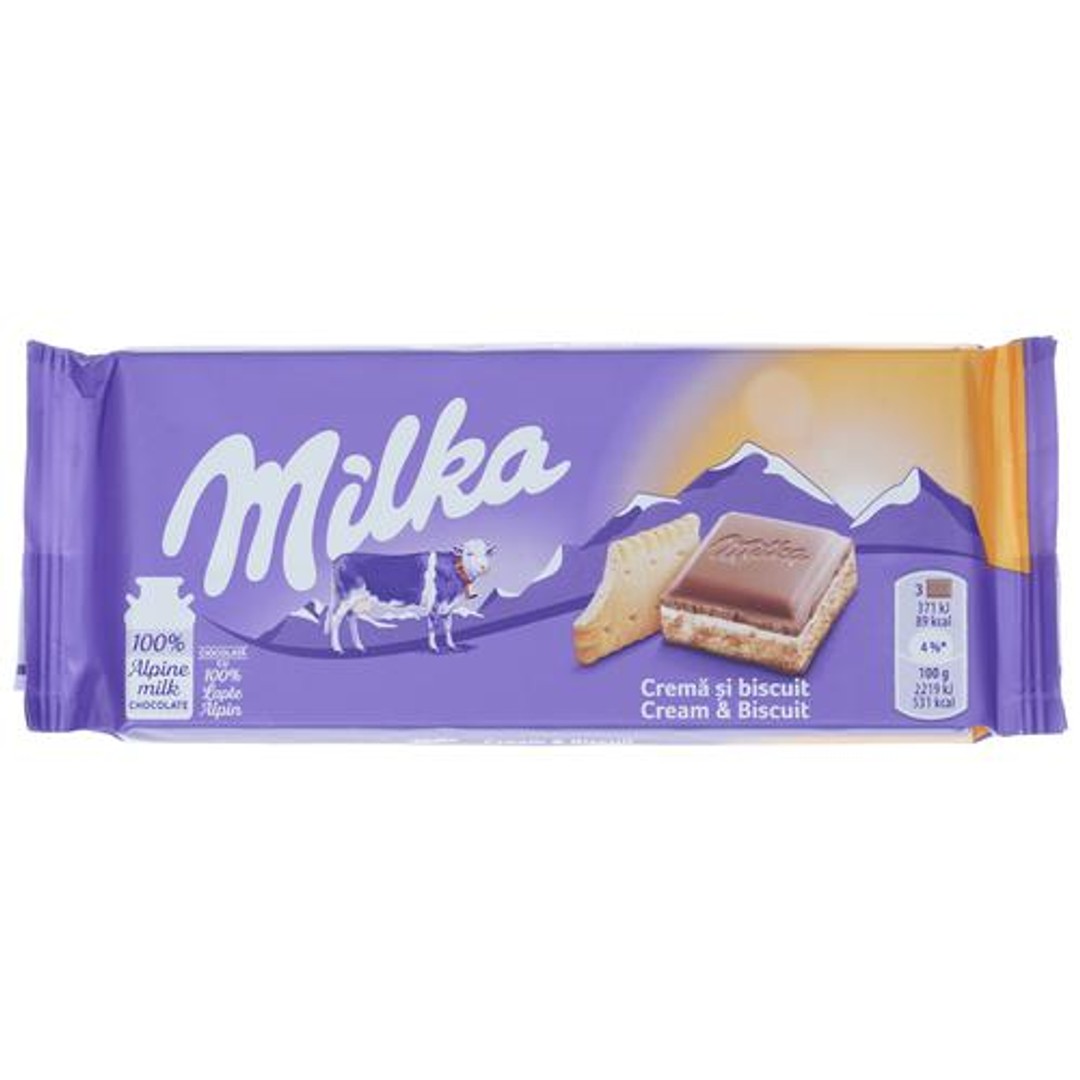 Buy Milka Cream & Biscuit - Milk Cream With Alpine Milk Chocolate ...