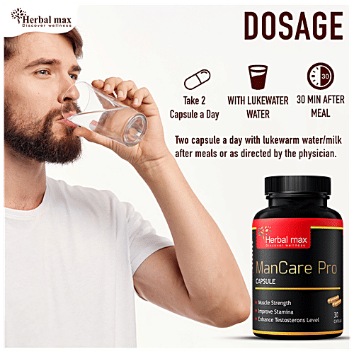 Buy Herbal Max ManCare Pro Capsules- For Strength, Energy & Performance ...